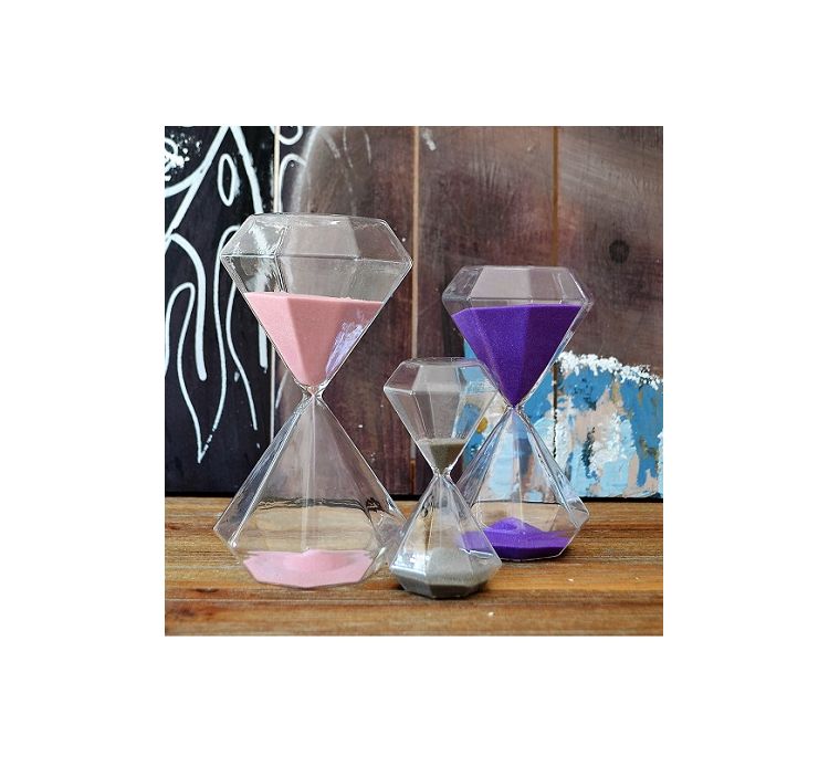 Onlylux octagonal hourglass in glass with colored sand - Cose da Casa ...